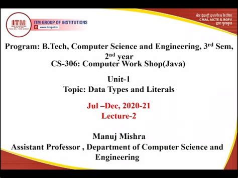Cs Computer Workshop Installation Java Data Types And Literals B