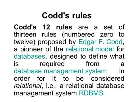 codd s rules