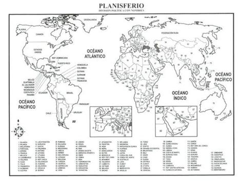 Mapamundis para colorear Colorear imágenes