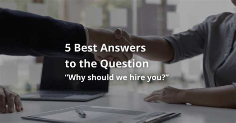 Why Should We Hire You Best Answers Riseup Labs