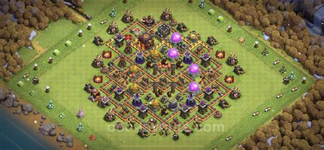 Diseño Ayuntamiento nivel 10 para farming Copiar Anti 3 Estrellas