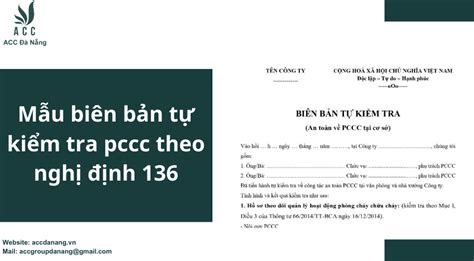 Mẫu biên bản tự kiểm tra pccc theo nghị định 136