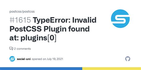 Typeerror Invalid Postcss Plugin Found At Plugins Issue