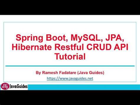 Spring Boot Mysql Jpa Example Quick And Easy Tutorial Mysql Ya