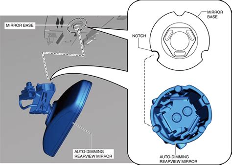 AUTO DIMMING REARVIEW MIRROR REMOVAL INSTALLATION 2019 BP Shop Manual