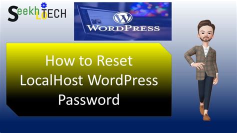 how to reset a localhost wordpress password youtube