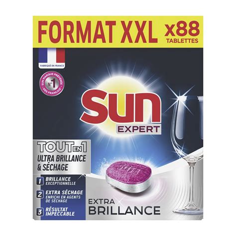 Tablette Lave Vaisselle Extra Brillance Expert Tout En 1 SUN la boîte