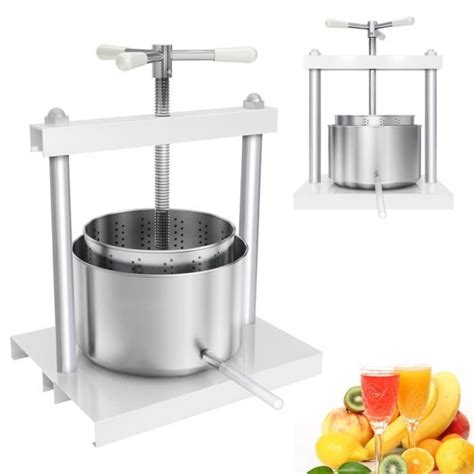 XMTECH 5L Pressoir à Fruits Baies Manuel Pressoir de légumes Presse