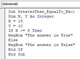 Vba Operators In Excel Examples Math Comparison Operators