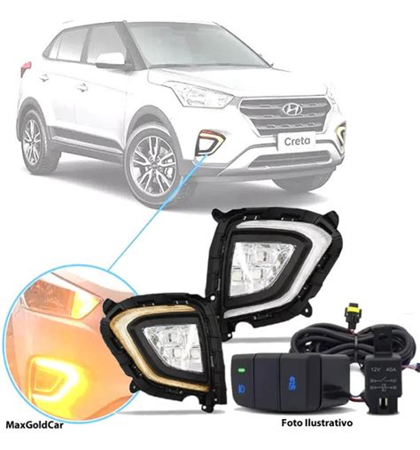 Par Farol Milha Led Drl E Seta Creta 2020 2021 2022 Daylight