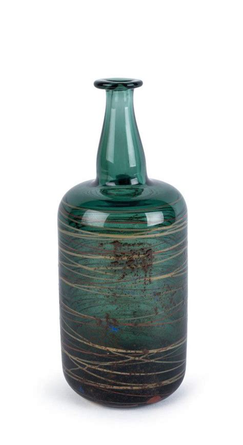Hadeland Archaic Glass Vase By Arne Jon Jutrem Scandinavian Named