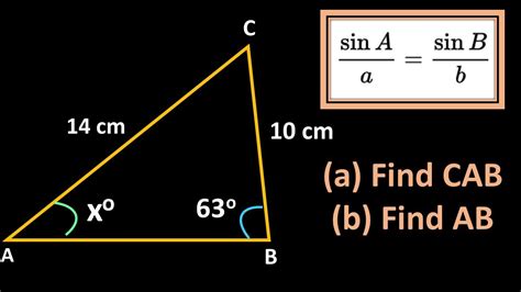 the sine rule practice problem 1 math problems trigonometry triangles igcse o levels