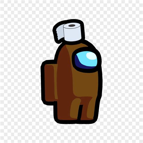 HD Brown Among Us Character Toilet Paper Hat PNG Citypng