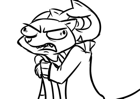 The Big Imageboard Tbib 2016 Angry Anthro Black And White Clothed Clothing Cute Fangs Derp