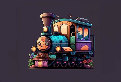 Train Kawaii Graphic Graphic By Poster Boutique Creative Fabrica