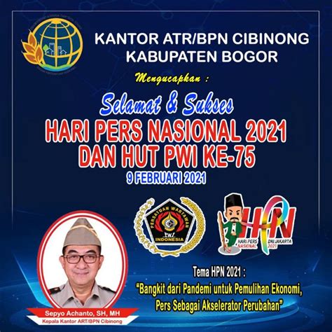 Kantor Atr Bpn Cibinong Kabupaten Bogor Mengucapkan Selamat Hari Pers