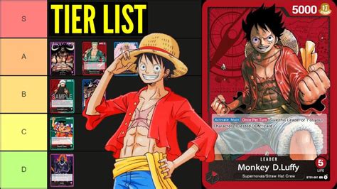 One Piece Card Game Tier Deck List Upgraded Starter Deck Luffy Hot