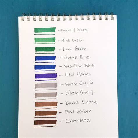 Shinhan Marker Color Chart