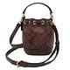 COACH 經典C LOGO手提 斜背兩用迷你水桶包 迷你款 深紅 深咖 COACH Yahoo奇摩購物中心
