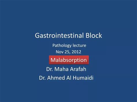 PPT Gastrointestinal Block Pathology Lecture Nov 25 2012 PowerPoint