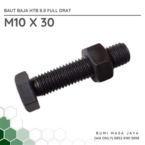 Jual BAUT MUR BAJA HTB GRADE 8 8 M10 X 30 FULL DRAT Di Seller Bumi