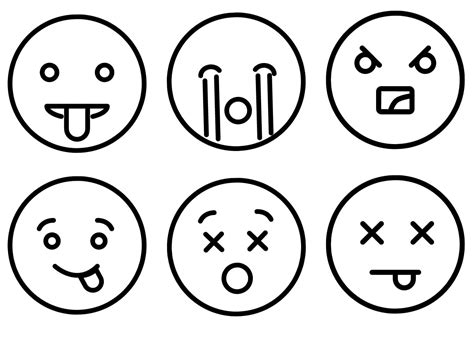 Desenhos De Rostos De Emo Es Simples Para Colorir E Imprimir