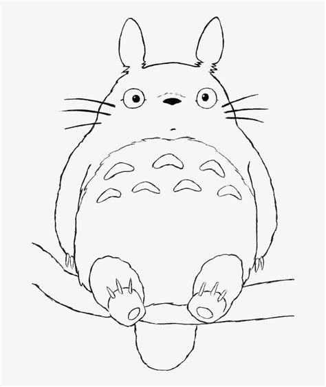 Coloriage totoro sur branche Dessin gratuit à imprimer