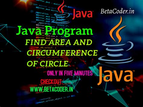 java program to calculate area and circumference of a circle beta coder
