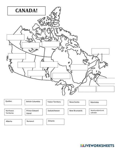 The Map Of Canada With Labels For Each Country And Their Major Cities