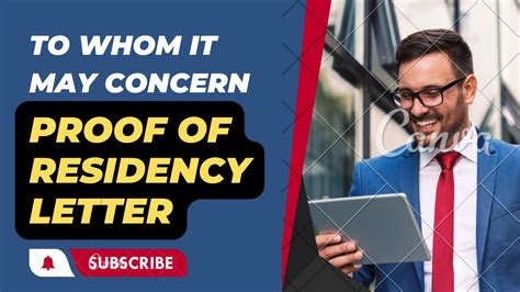 To Whom It May Concern Proof Of Residency Letter YouTube