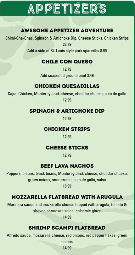 Online Menu Of Rainforest Cafe Restaurant San Antonio Texas