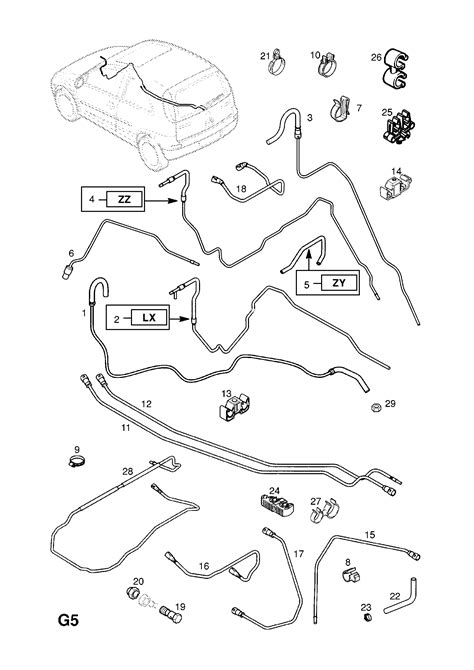 Opel CORSA C Fuel Pipes And Fittings Contd EPC Online