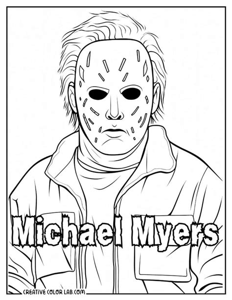 Michael Myers Coloring Pages Free Pdf Printables