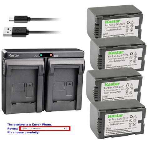 Kastar Battery Dual Usb Charger For Panasonic Cgr D Nv Ds Nv Ds