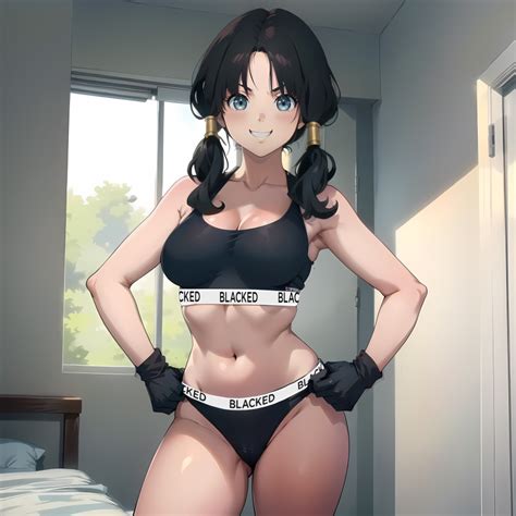 Rule 34 1girls Ai Generated Black Hair Blacked Clothing Dragon Ball