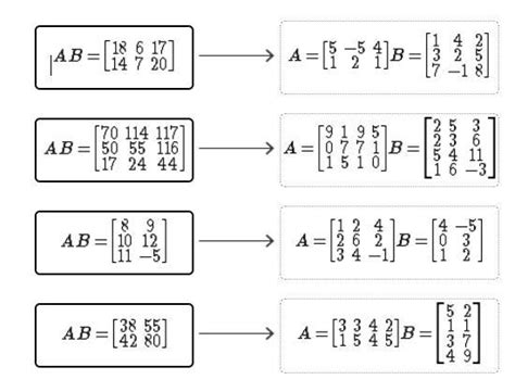 please please help match each pair of matrices with its product matrix