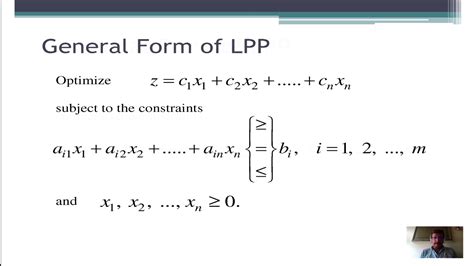 mathematical formulation of lpp youtube