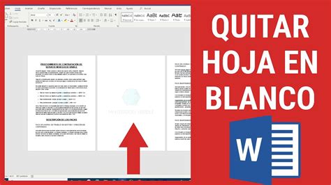 Como Eliminar Una Hoja En Blanco En Word Youtube