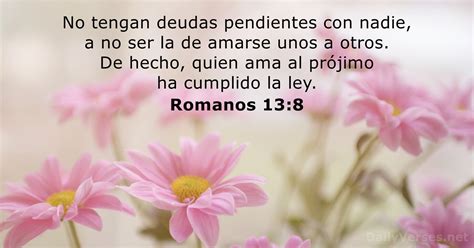 19 de agosto de 2024 Versículo de la Biblia del día Romanos 13 8