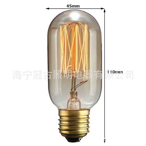 亚马逊专供T45爱迪生灯泡40W螺旋复古钨丝灯120V220V 阿里巴巴