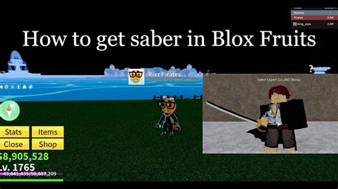 How To Get Saber In Blox Fruit Youtube