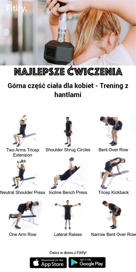 Najlepsze Ćwiczenia Górna część ciała dla kobiet Trening z hantlami