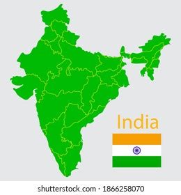 Colorful India Political Map Clearly Labeled Stock Vector 54 OFF