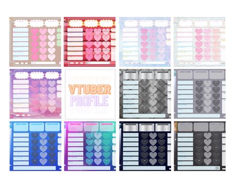 vtuber素材フリーVtuberプロフィール自己紹介カードテンプレフリー くららほここのおみせ BOOTH