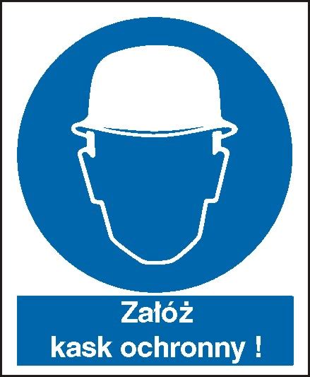 Nakaz stosowania ochrony głowy Sklep Techem Znaki