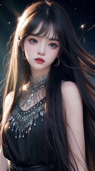 黑发少女 美女手机动态壁纸 美女手机壁纸下载 元气壁纸