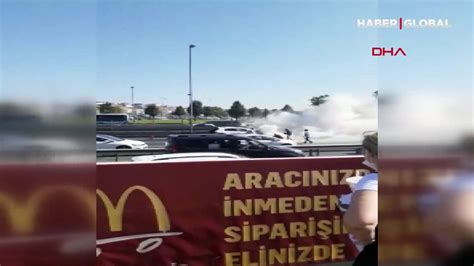 Merter de korku dolu anlar Seyir halindeyken alev aldı Dailymotion Video