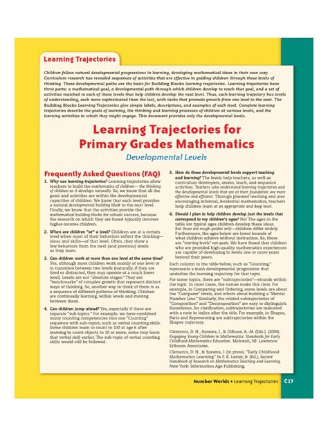 learning trajectories pdf learning teachers