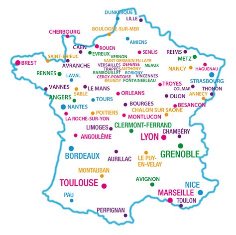 Carte Des Villes De France Les Plus Grandes Villes Du Pays
