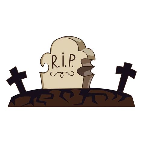Cemetery Grave Icon Cartoon Style 14410024 Vector Art At Vecteezy